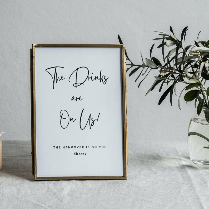 Wedding Sign for Open Bar | OPEN BAR WEDDING Sign | Wedding Signs ...