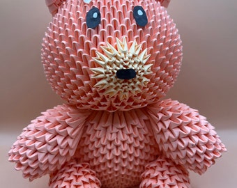 3D Origami Colored Teddy Bear - Etsy