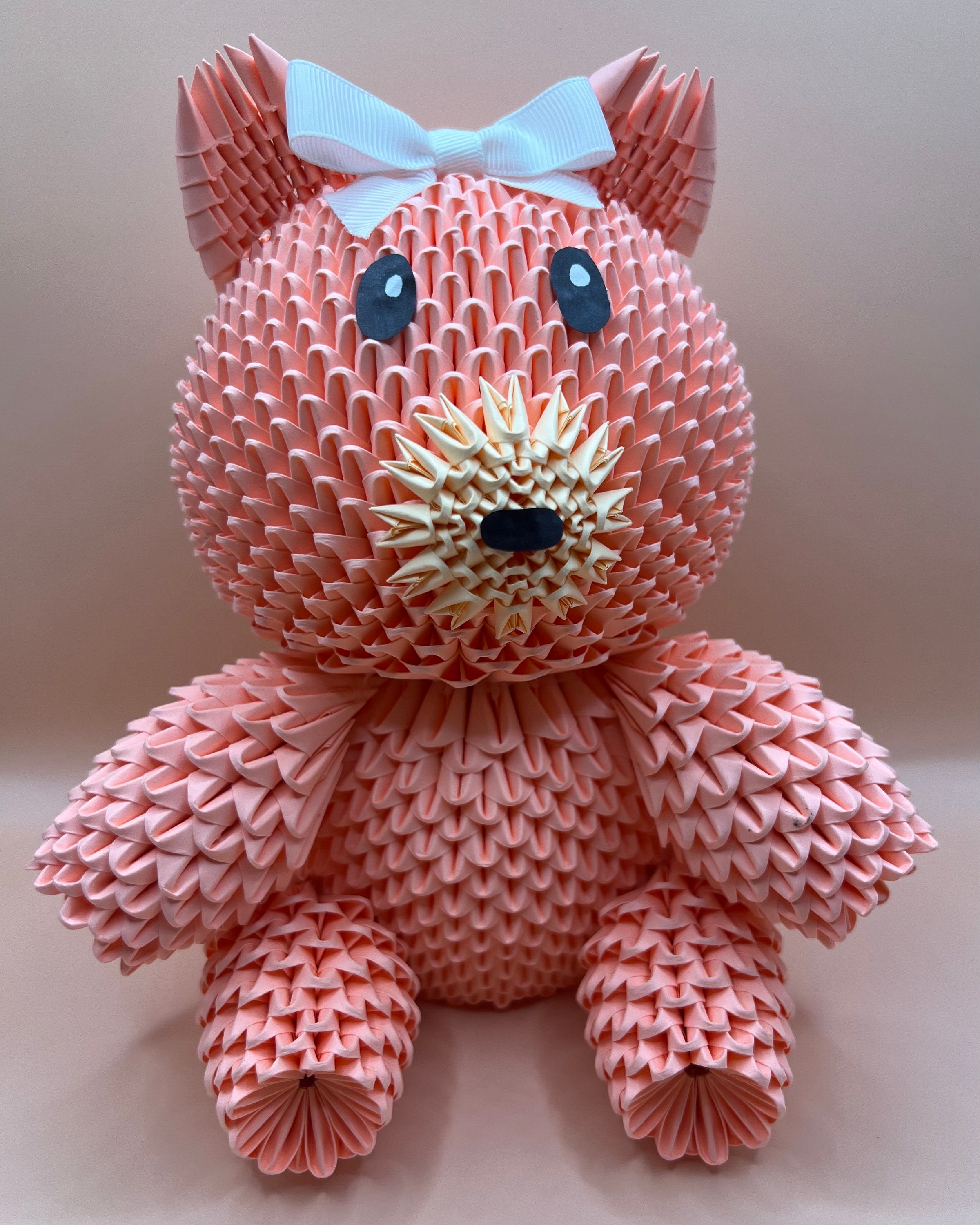 3D Origami Teddy Bear - Etsy