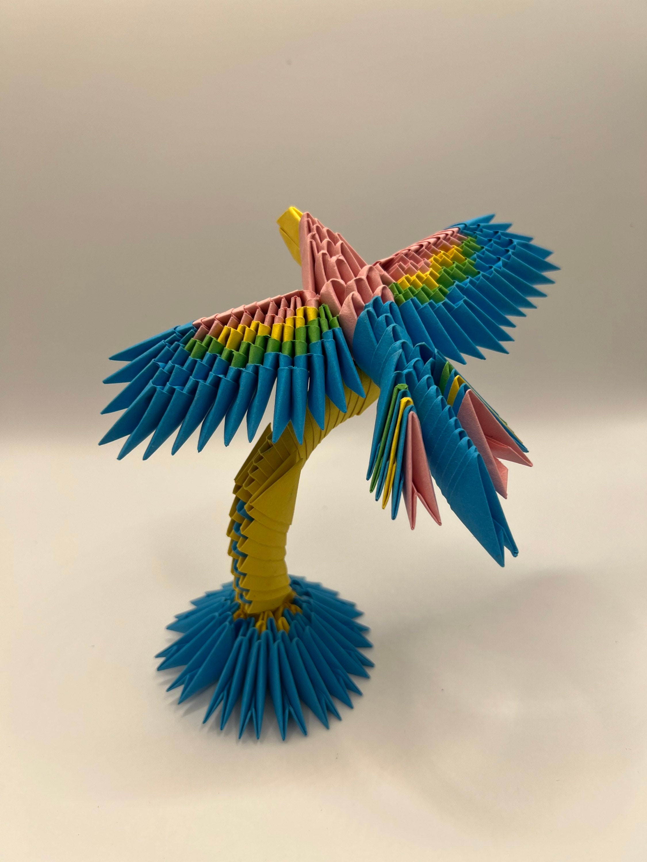 3d Origami Bird on Perch - Etsy