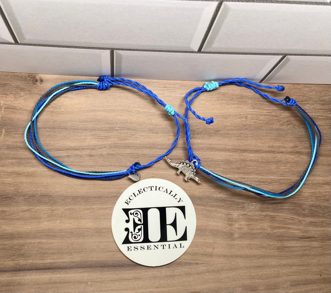 Adjustable Charmed Wax Thread Bracelet - Etsy