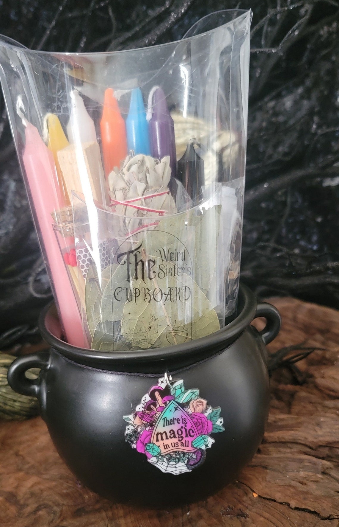 Fire Magic Beginner's Witch Kit in Ceramic Cauldron, Candle Magic ...