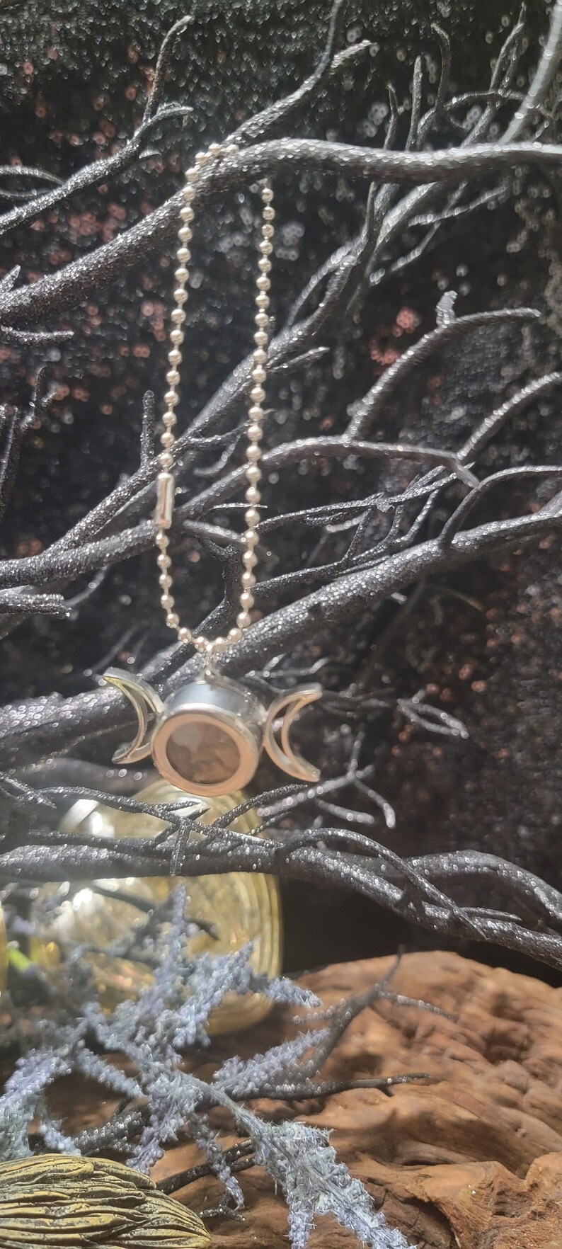 Triple Moon Car Charm: Witchy Travel Protection Talisman With Crystals ...