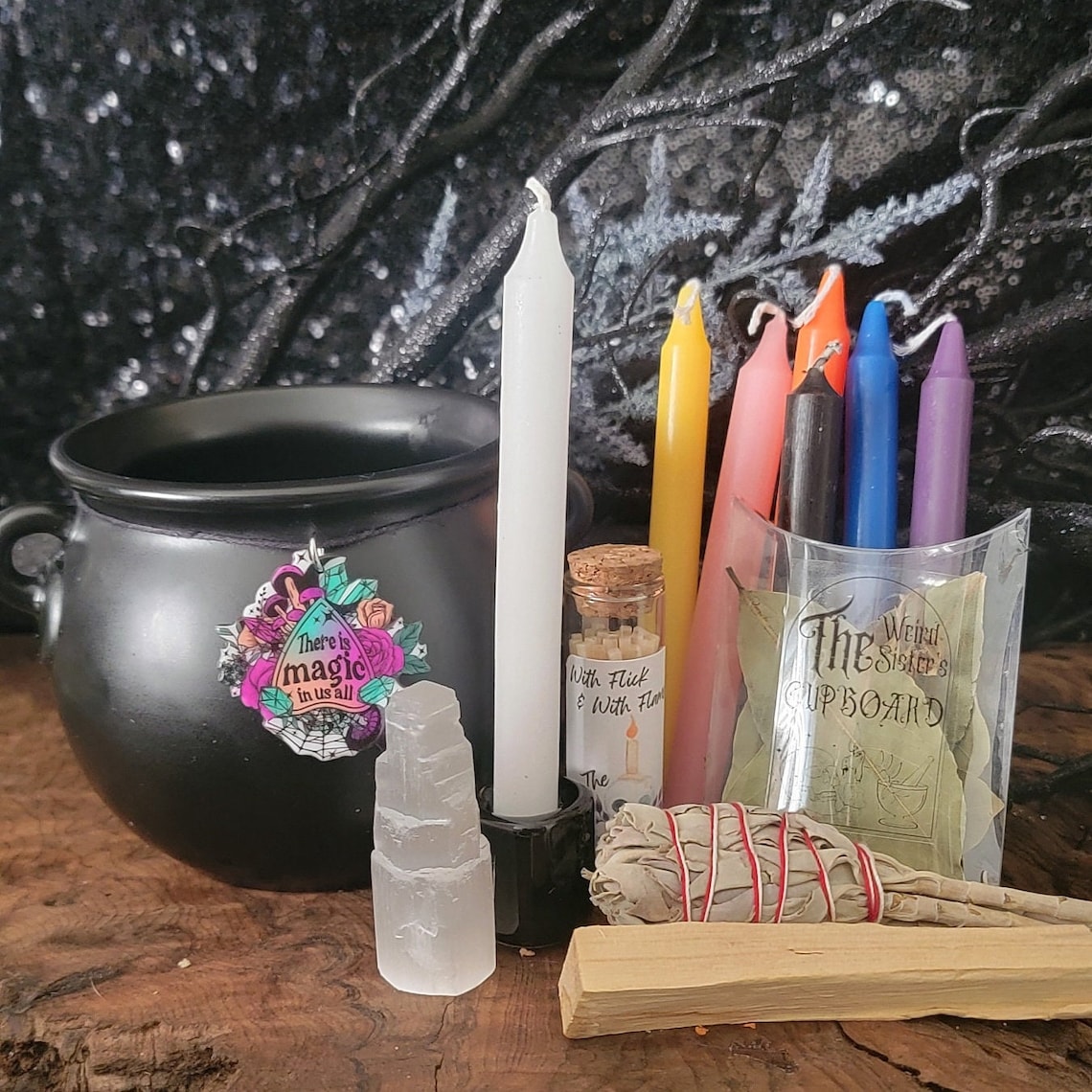 Fire Magic Beginner's Witch Kit in Ceramic Cauldron, Candle Magic ...