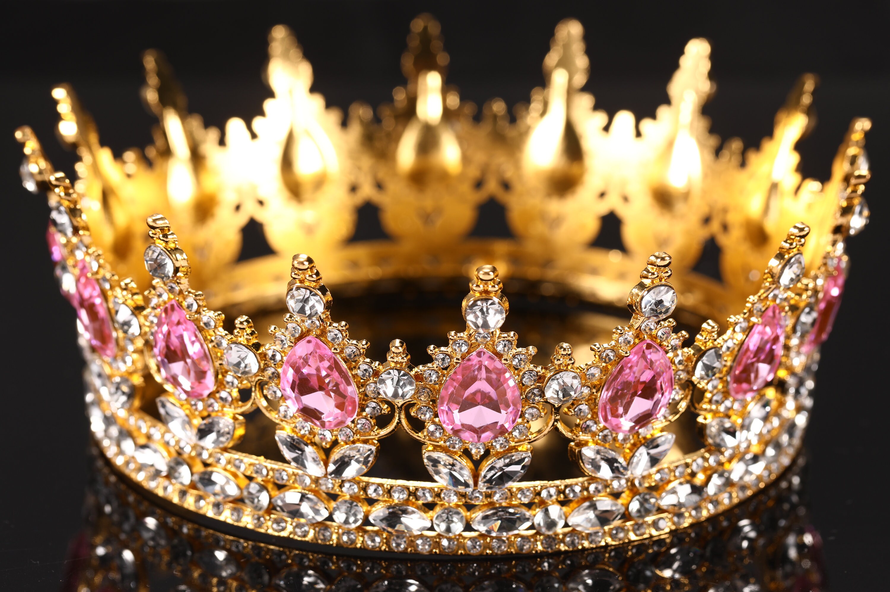 Queen Crown Pink Gemstone Tiara Girls Princess Crown Halloween - Etsy