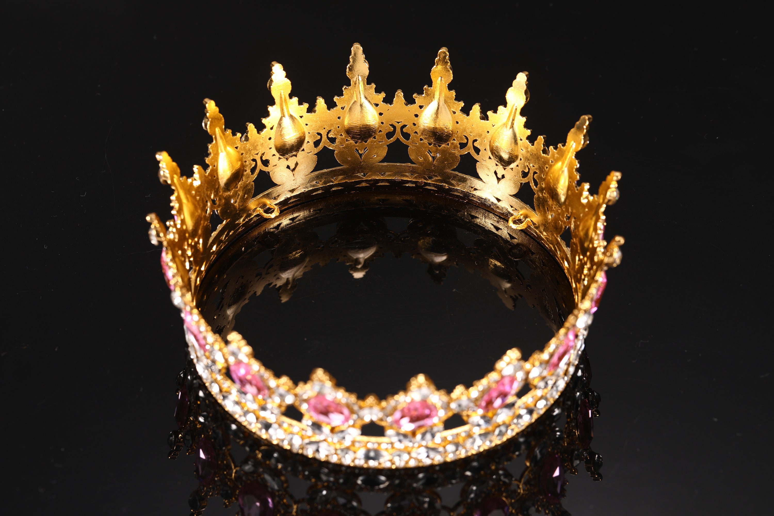 Queen Crown Pink Gemstone Tiara Girls Princess Crown Halloween - Etsy