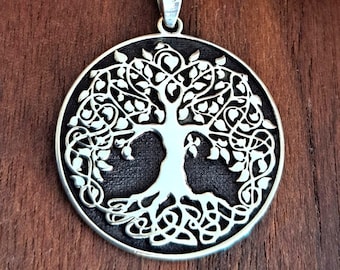 Tree of Life Necklace 925 Sterling Silver Celtic Rope Tree Pendant ...