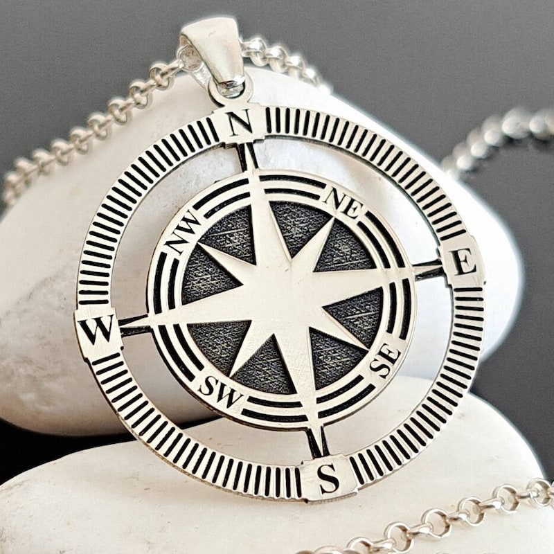 Compass Necklace - Etsy