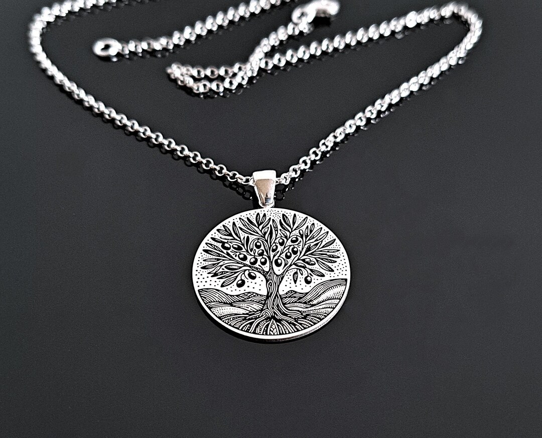 Olive Tree of Life Necklace | 925 Sterling Silver | Olive Pendant ...