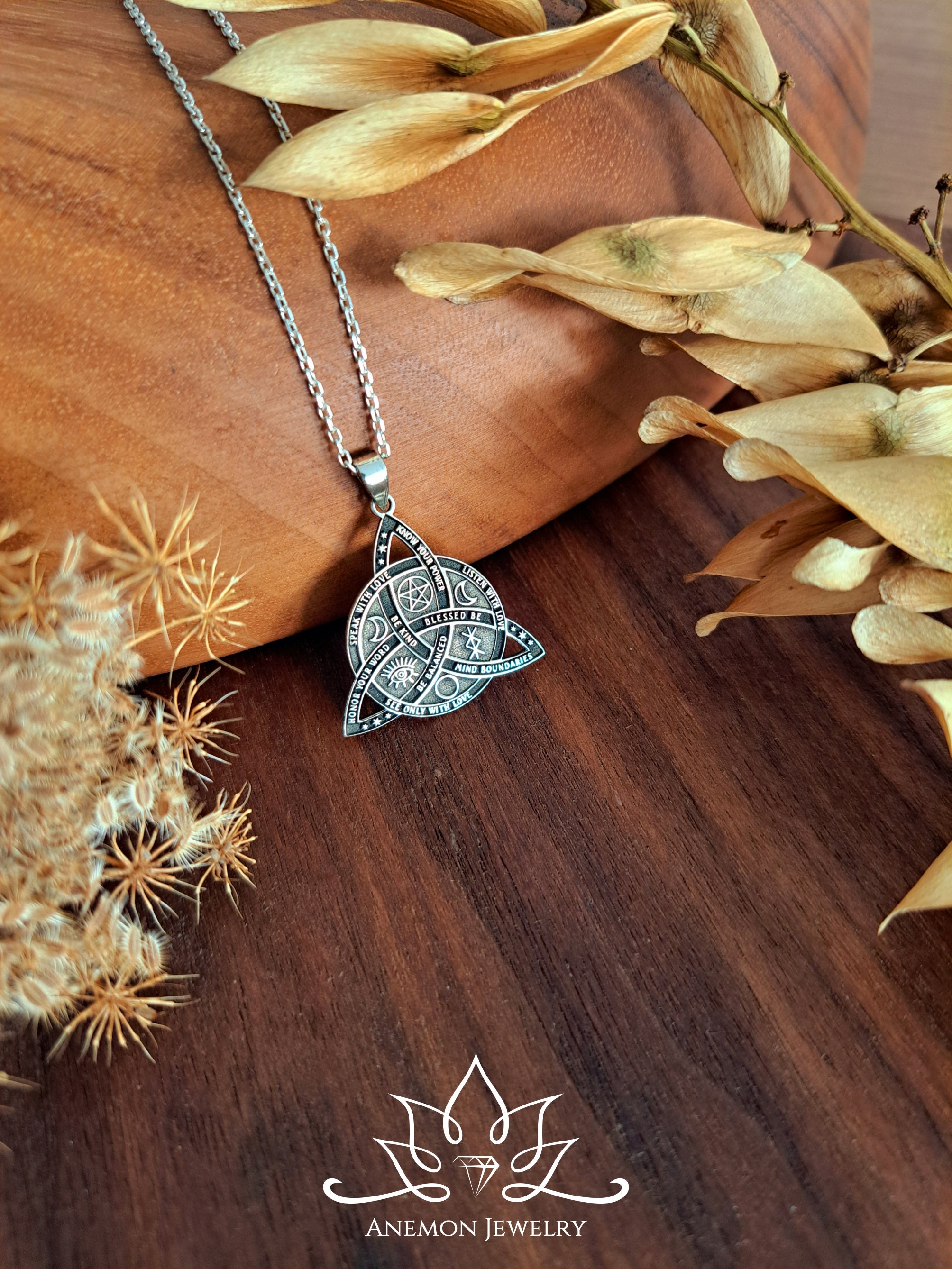 Celtic Rope Trinity Necklace 925 Sterling Silver Celtic - Etsy