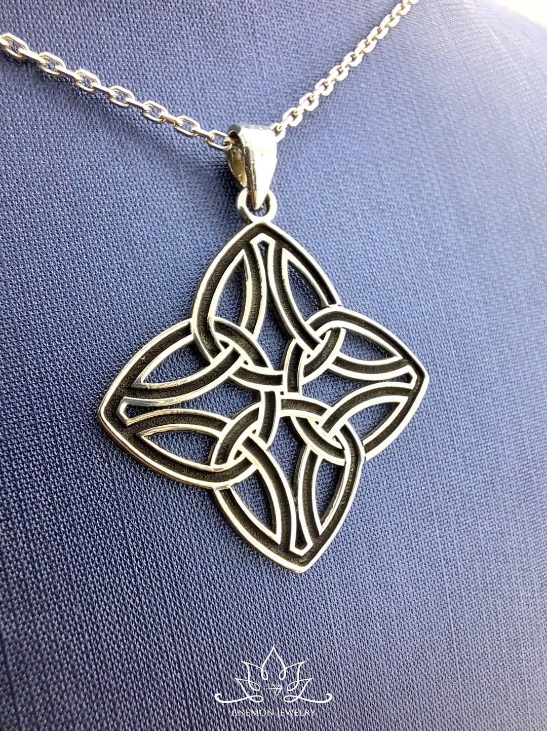 Celtic Rope Necklace | 925 Sterling Silver | Celtic Knot Pendant ...