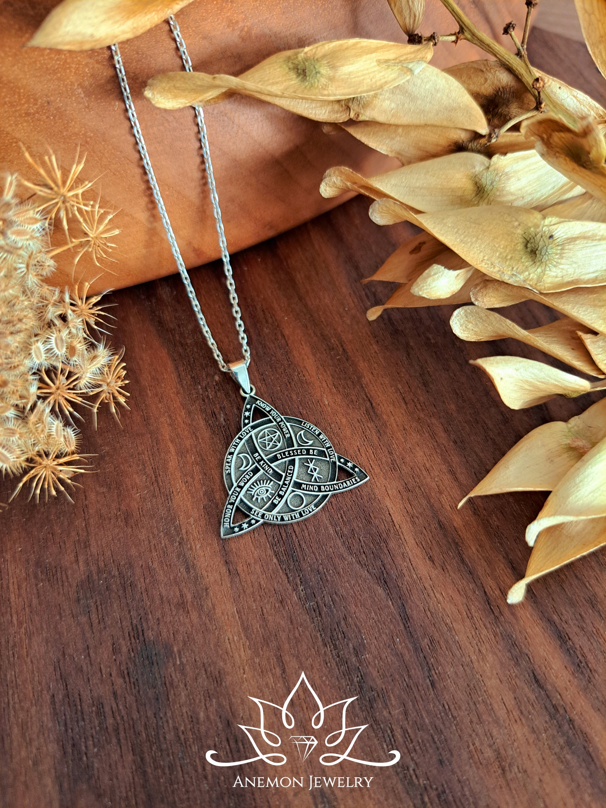 Celtic Rope Trinity Necklace 925 Sterling Silver Celtic - Etsy