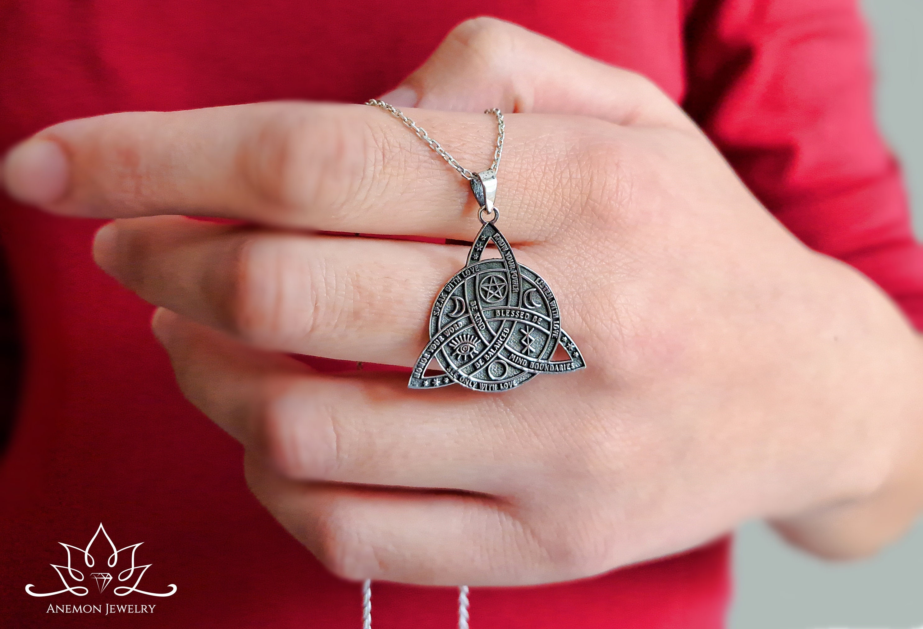 Celtic Rope Trinity Necklace 925 Sterling Silver Celtic - Etsy