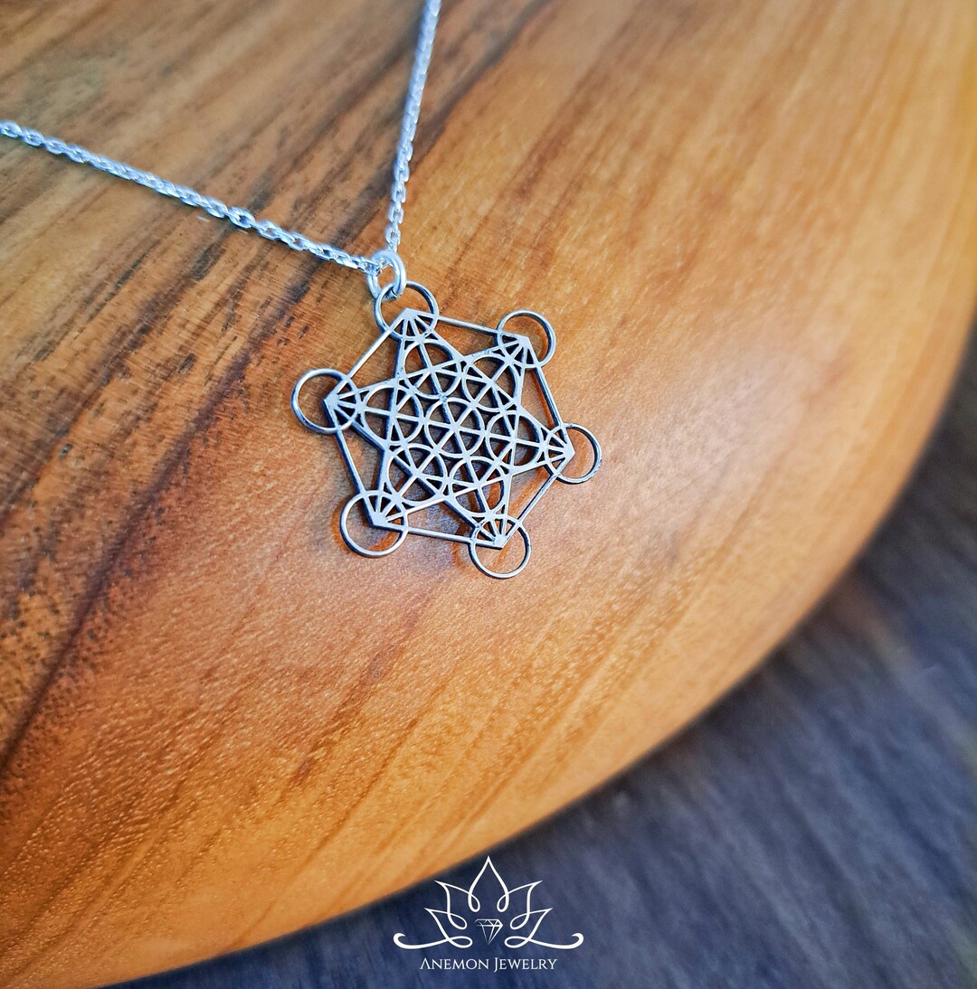 Metatron Necklace | 925 Sterling Silver | Geometric Pendant | Yoga ...