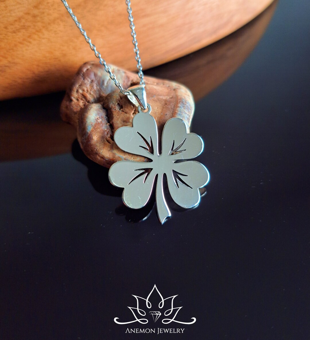 Four Leaf Clover Necklace | 925 Sterling Silver | 4 Leaf Clover Pendant ...