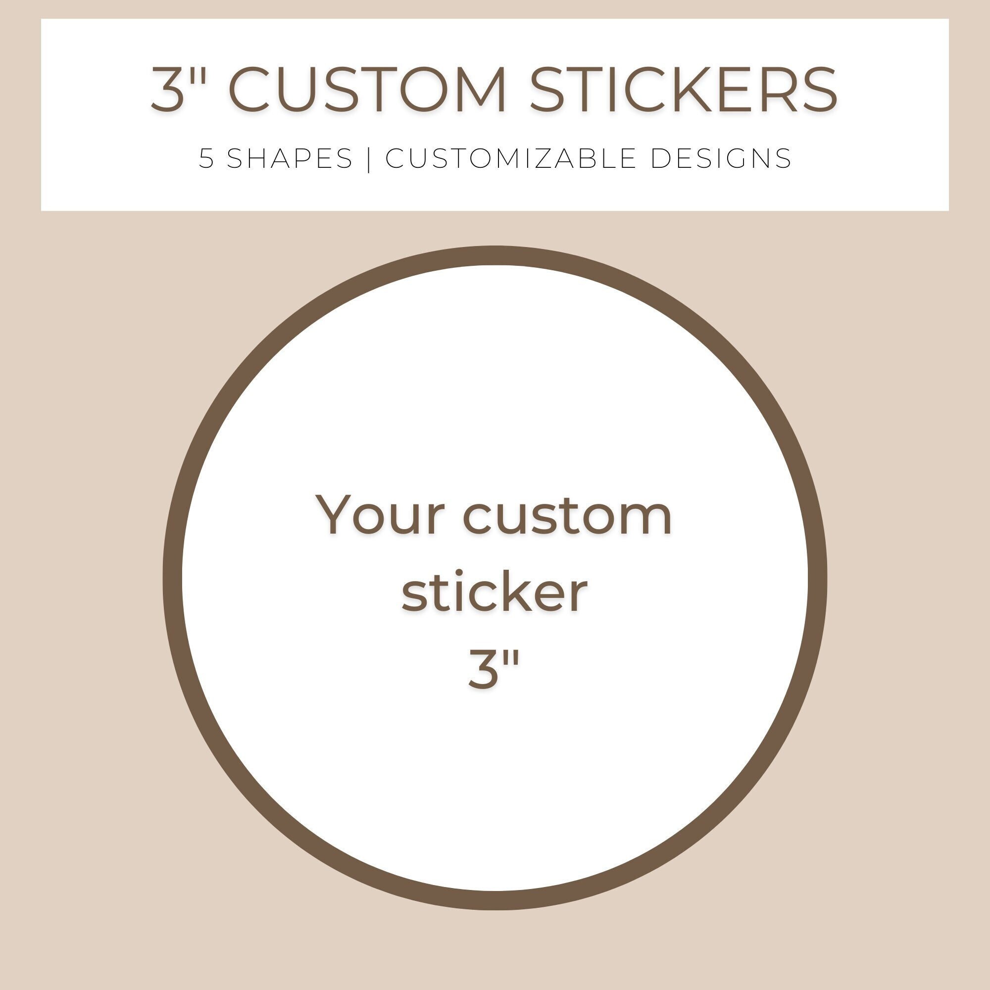 3 Bulk Stickers, 3x3 Stickers, Custom Stickers, Create Your Own ...