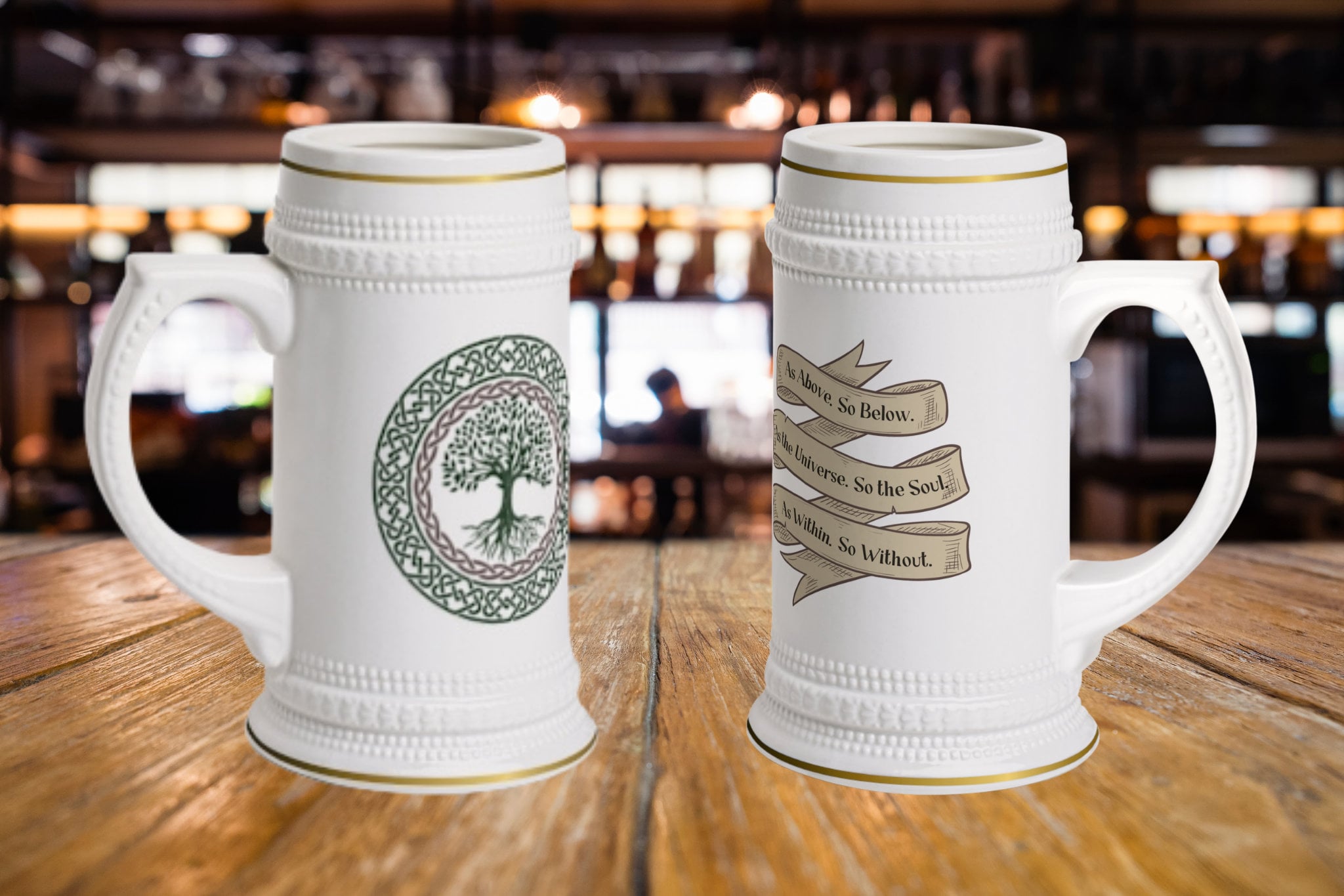 Celtic Tree of Life Beer Stein 22oz Mug, St Patricks Day Beer Mug ...