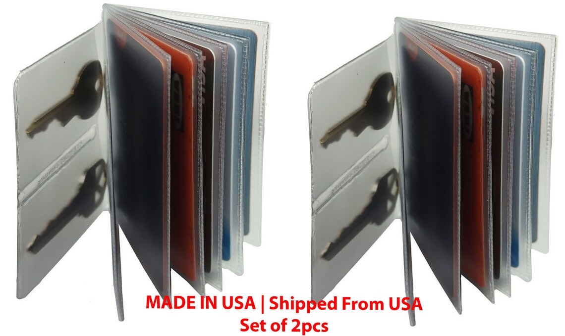 Wallets Inserts Pack of 2 Heavy Duty Vinyl 6 Pages Credit Card - Etsy