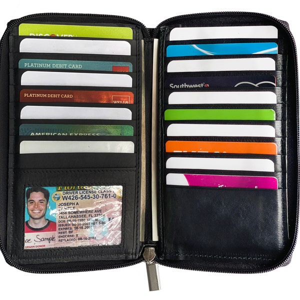 Large Credit Card Holder Wallet - Etsy
