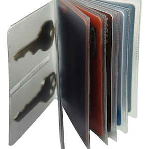 Wallets Inserts Pack of 2 Heavy Duty Vinyl 6 Pages Credit Card Wallet ...