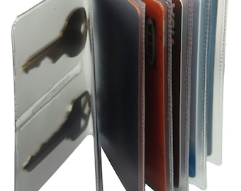 AG Wallets Set of 2 Heavy Duty Vinyl 6 Pages Trifold Wallet Credit Card ...