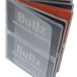 European Hipster Wallets Inserts Heavy Duty Vinyl 6 Pages Inserts Holds ...