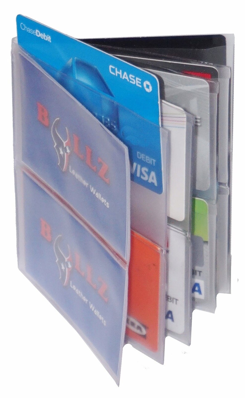 European Hipster Wallets Inserts Heavy Duty Vinyl 6 Pages Inserts Holds ...
