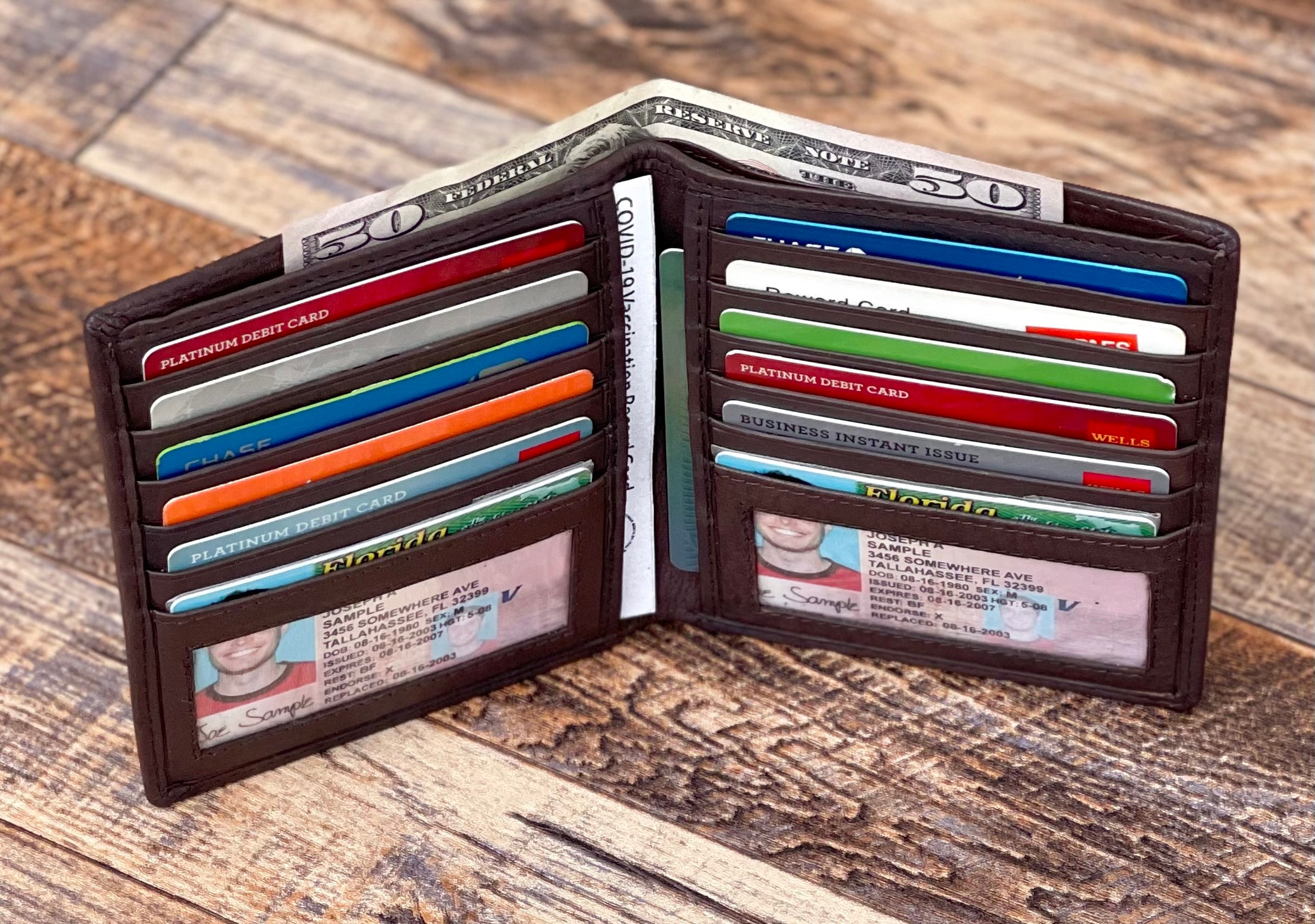 European Hipster Large RFID Bifold Men's Wallet for Men. Credit Card ...