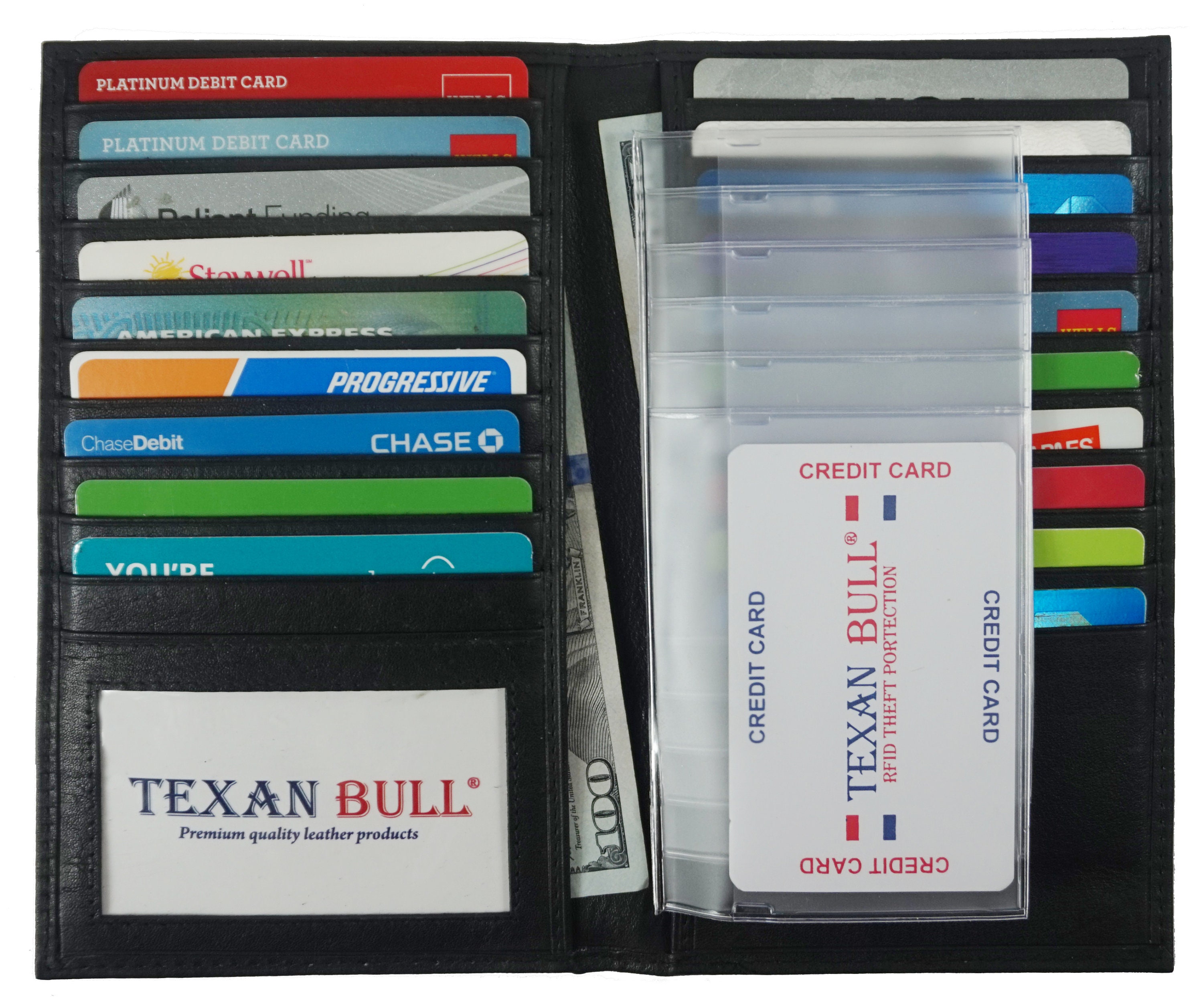 Long Secretary Wallets Inserts Heavy Duty Vinyl 6 Pages Inserts Holds 6 ...