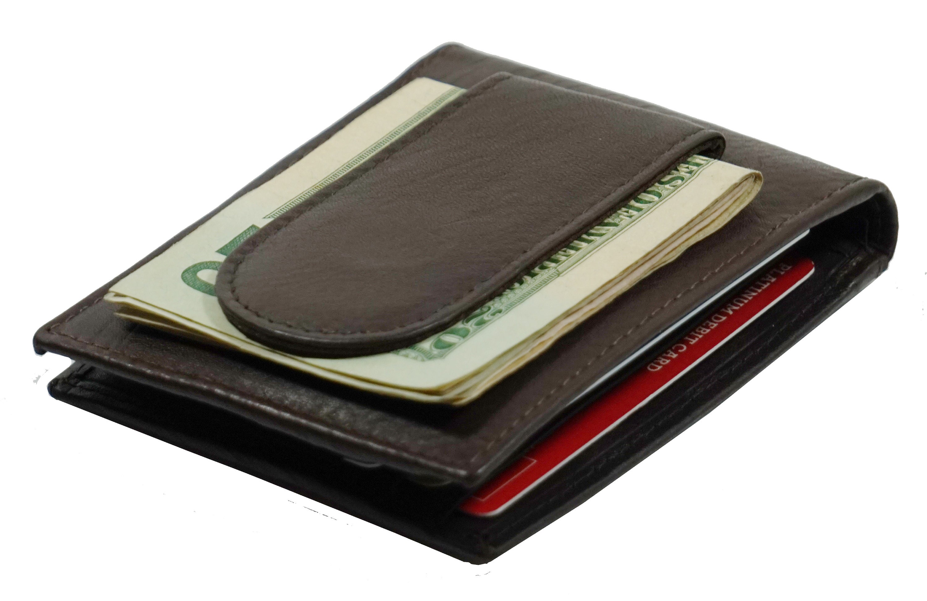 Bifold Front Pocket Minimalist Moeny Clip Wallet for Men Holds Upto 6 ...