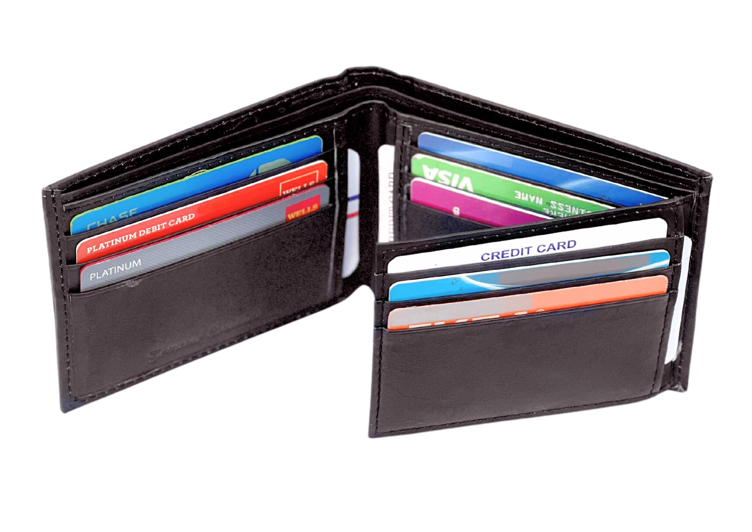 RFID Blocking Genuine Handcrafted Cowhide Leather Bifold Wallets for ...