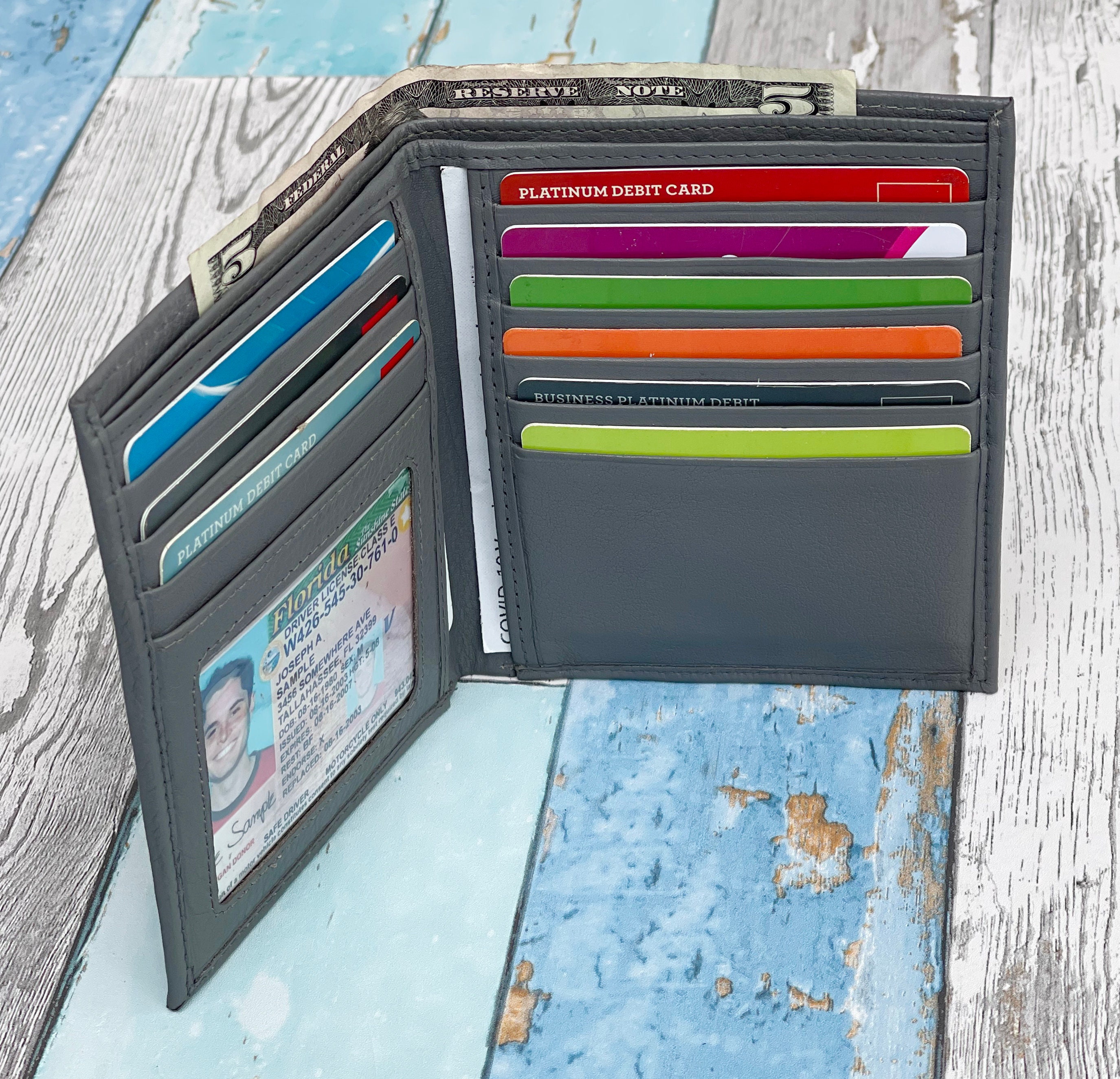 European Hipster Large RFID Bifold Men's Wallet for Men. Credit Card ...