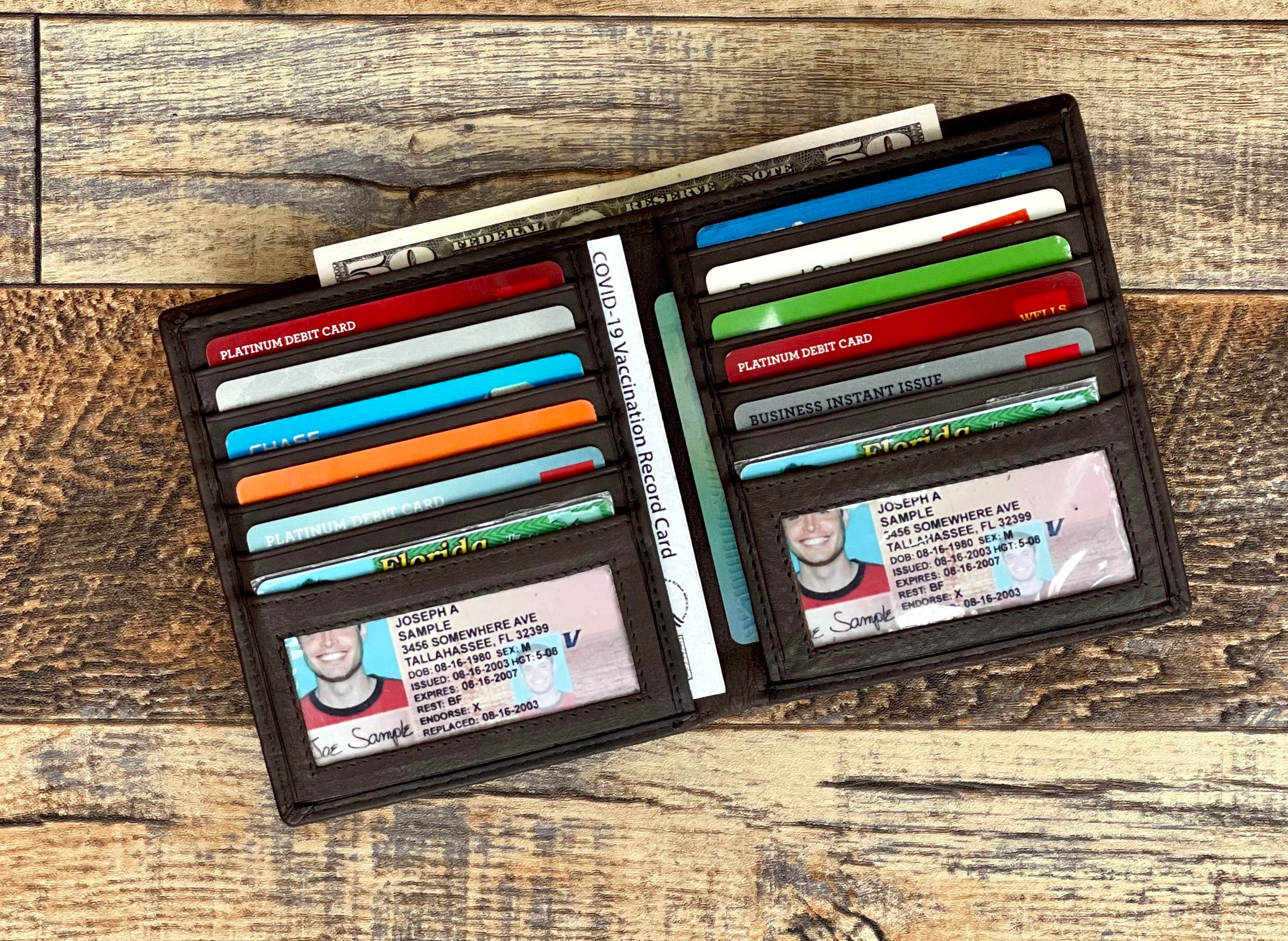 European Hipster Large RFID Bifold Men's Wallet for Men. Credit Card ...