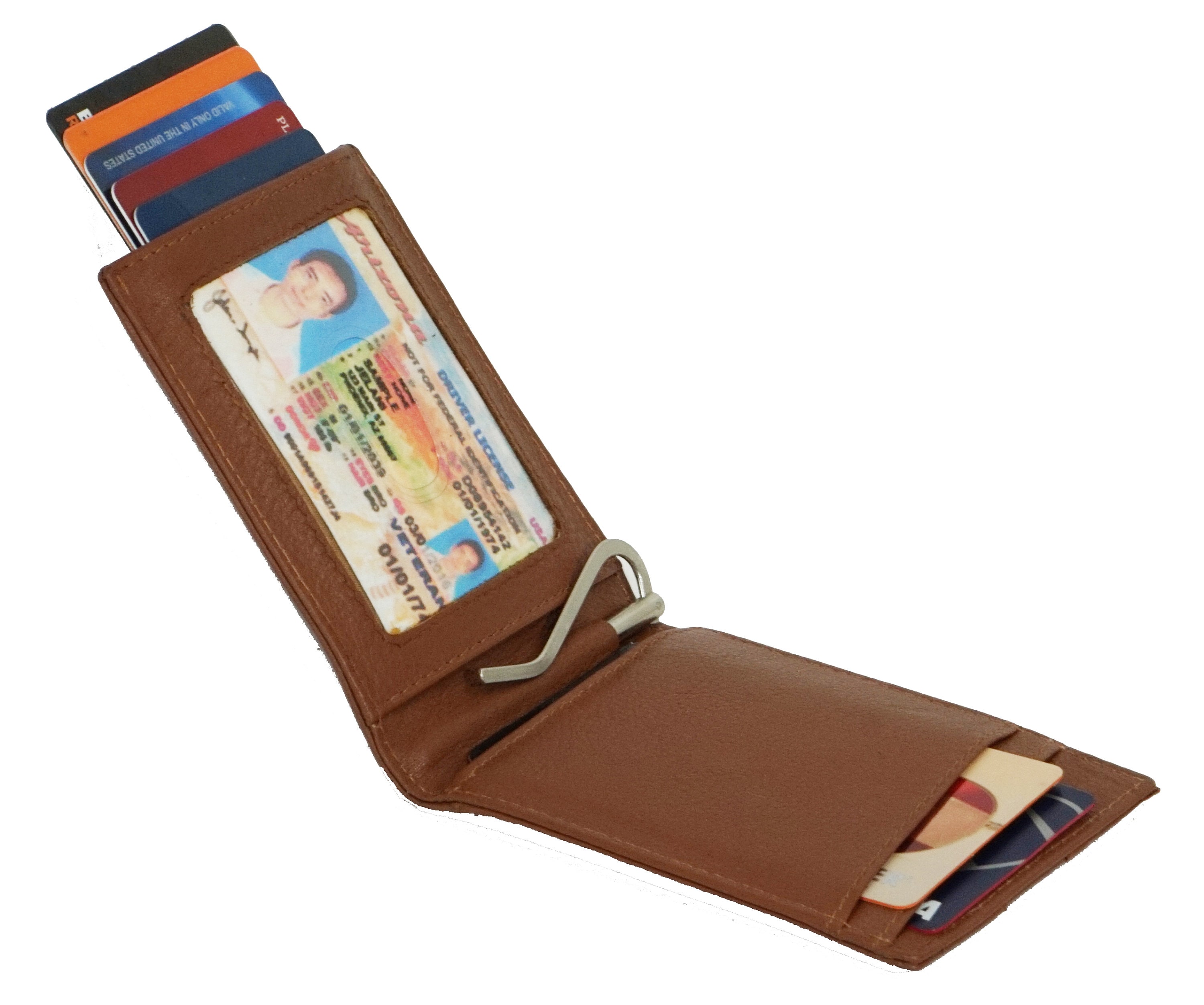 RFID Front Minimalist Slim Bifold Money Clip Wallet for Men Multi Card ...