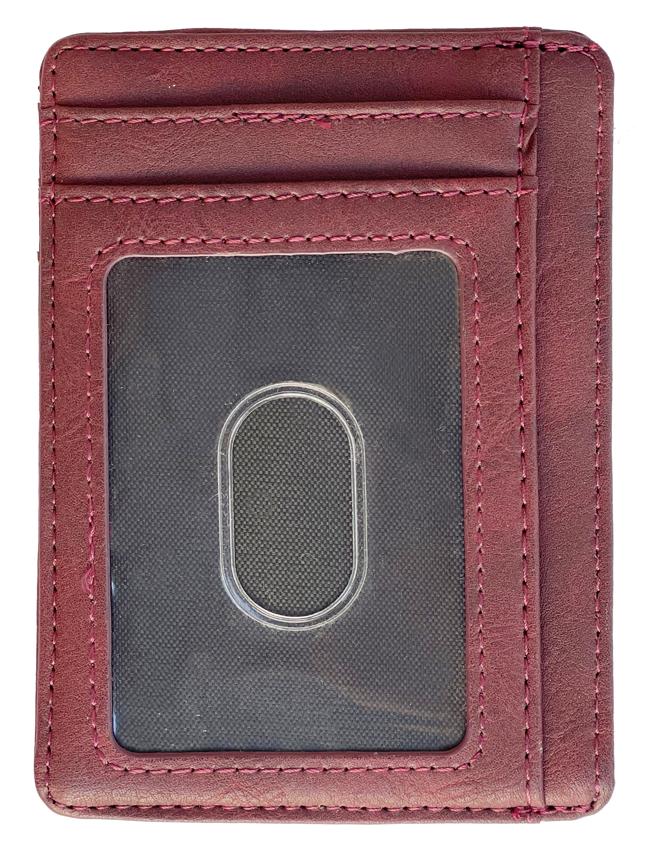 Personalized Leather Front Pocket Card Holder Wallet - Etsy