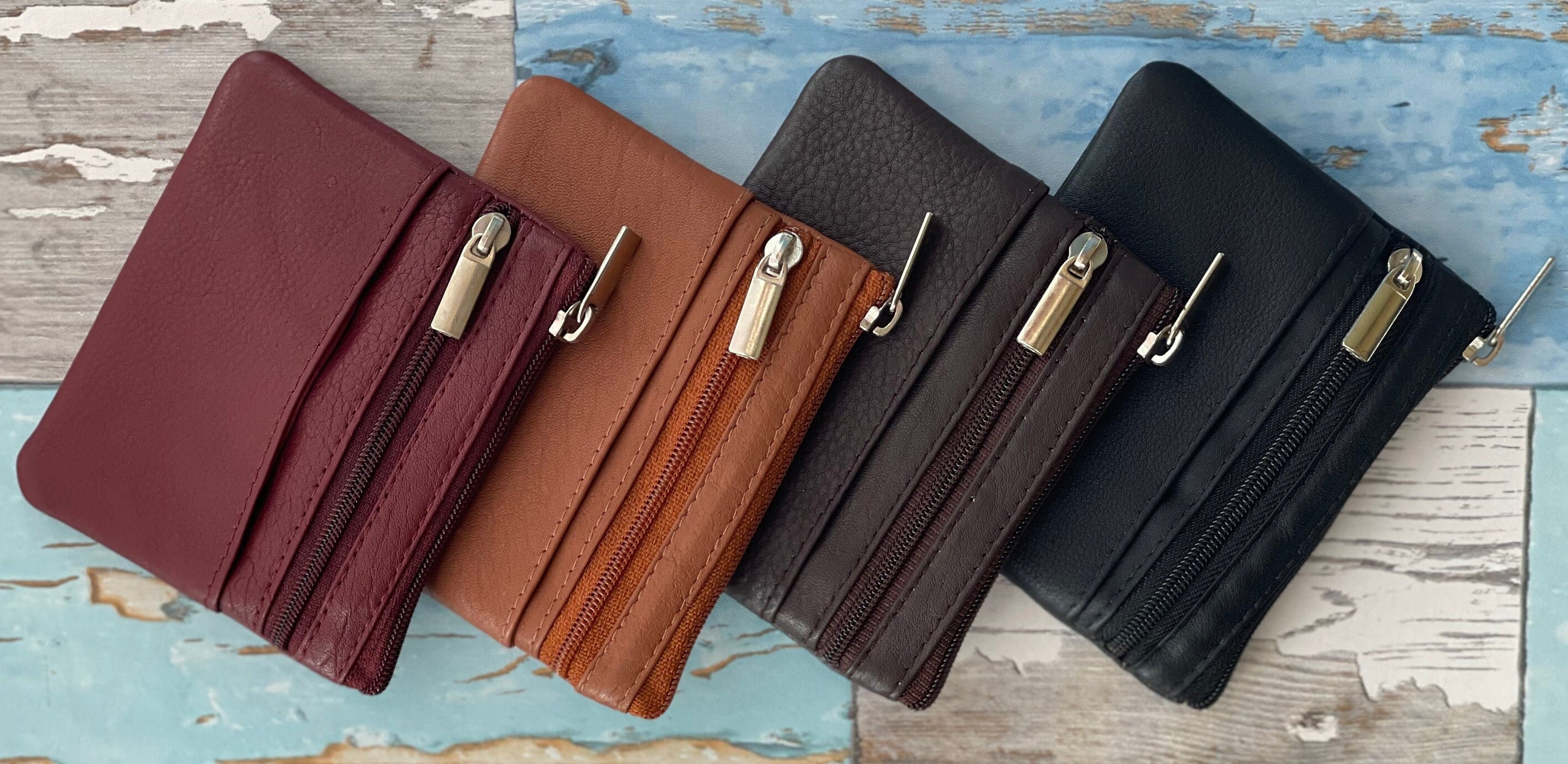 Leather Mini Coin Purse Zipper Handmade & Fair-trade Leather - Etsy