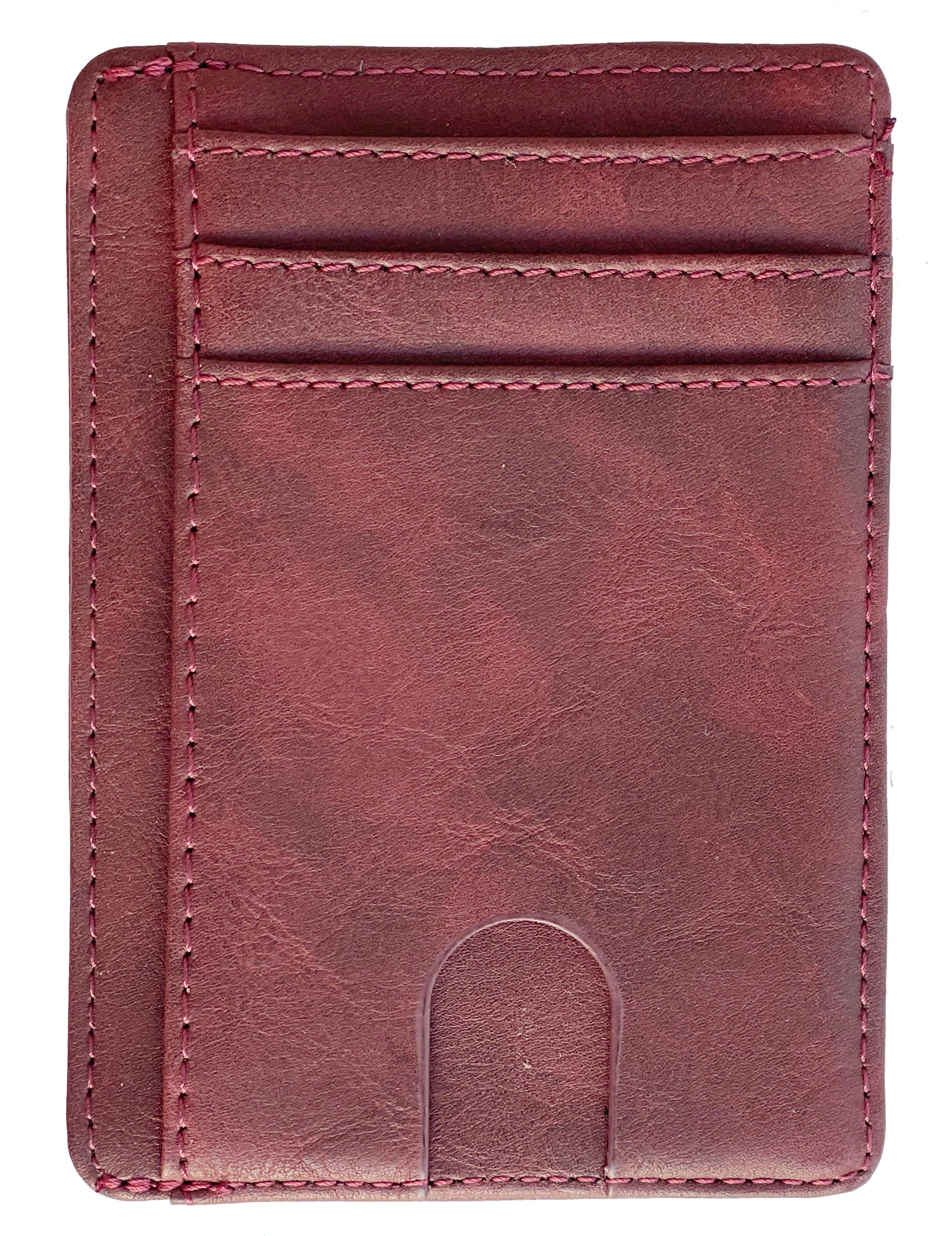 Personalized Leather Front Pocket Card Holder Wallet - Etsy