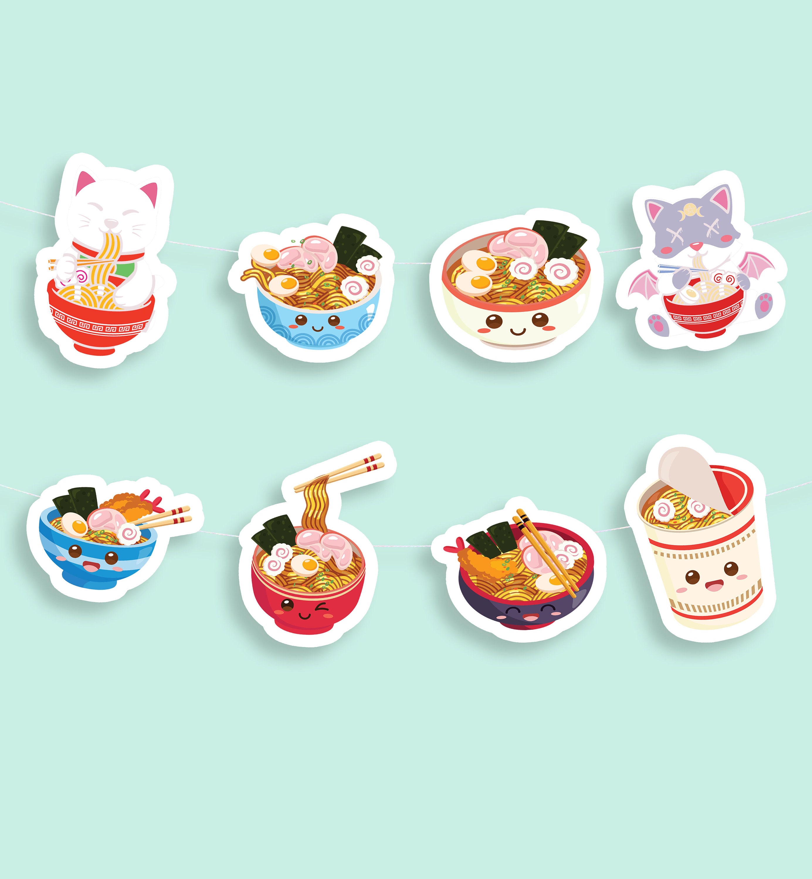 Kawaii Ramen Banner | Noodle Party Decorations (instant Download) RA01 ...