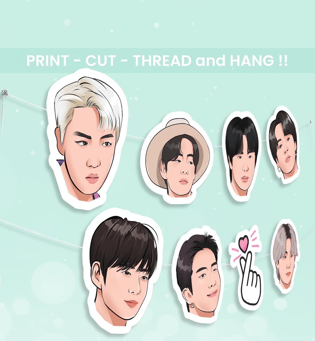 Printable K-pop Boy Band Banner K-pop Themed Party K-pop Boy Band ...