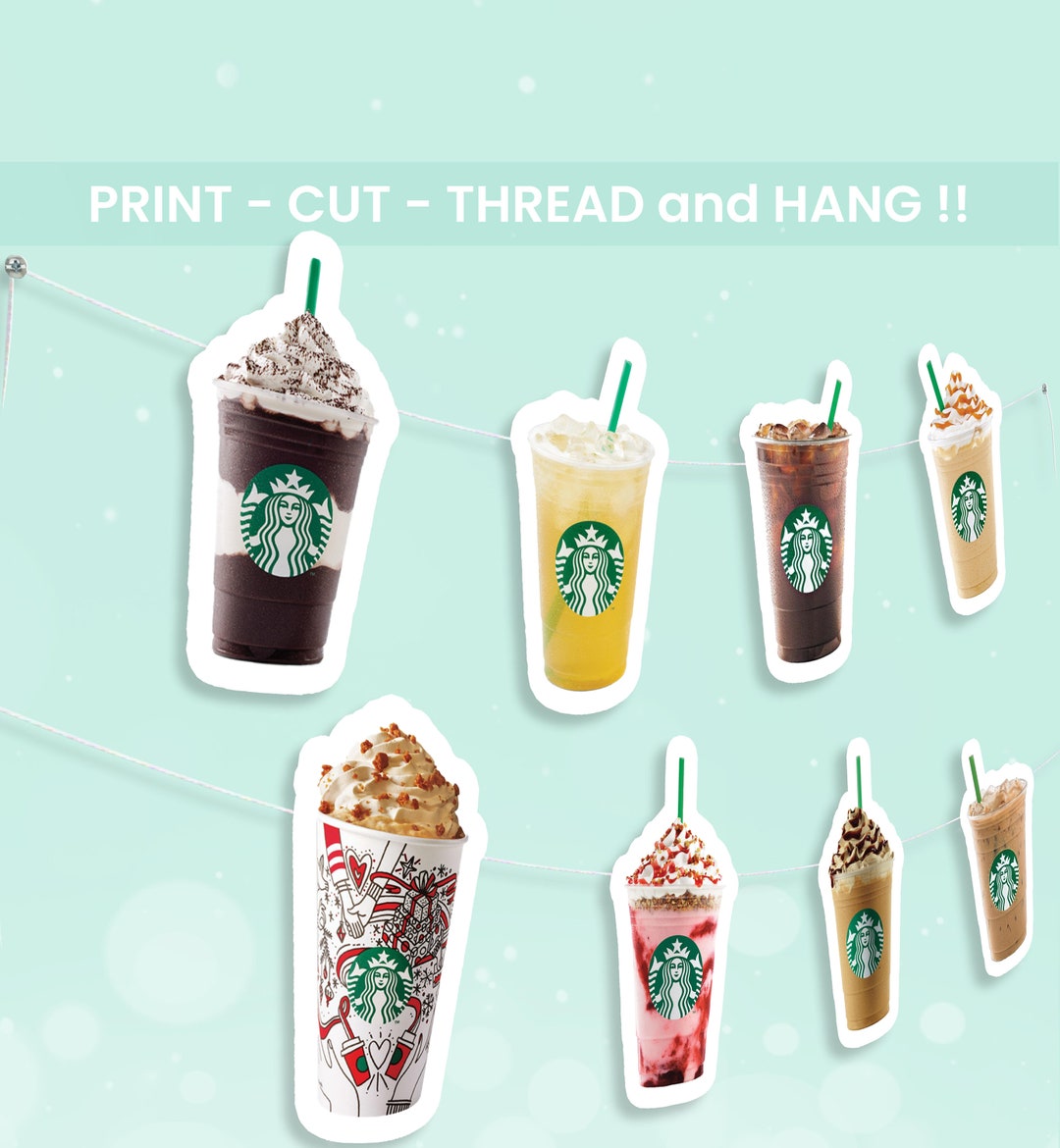 Starbucks Banner Starbucks Theme Party Starbucks Bunting - Etsy