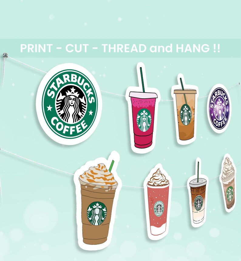 Starbucks Banner Starbucks Themed Party Starbucks Bunting Starbucks ...