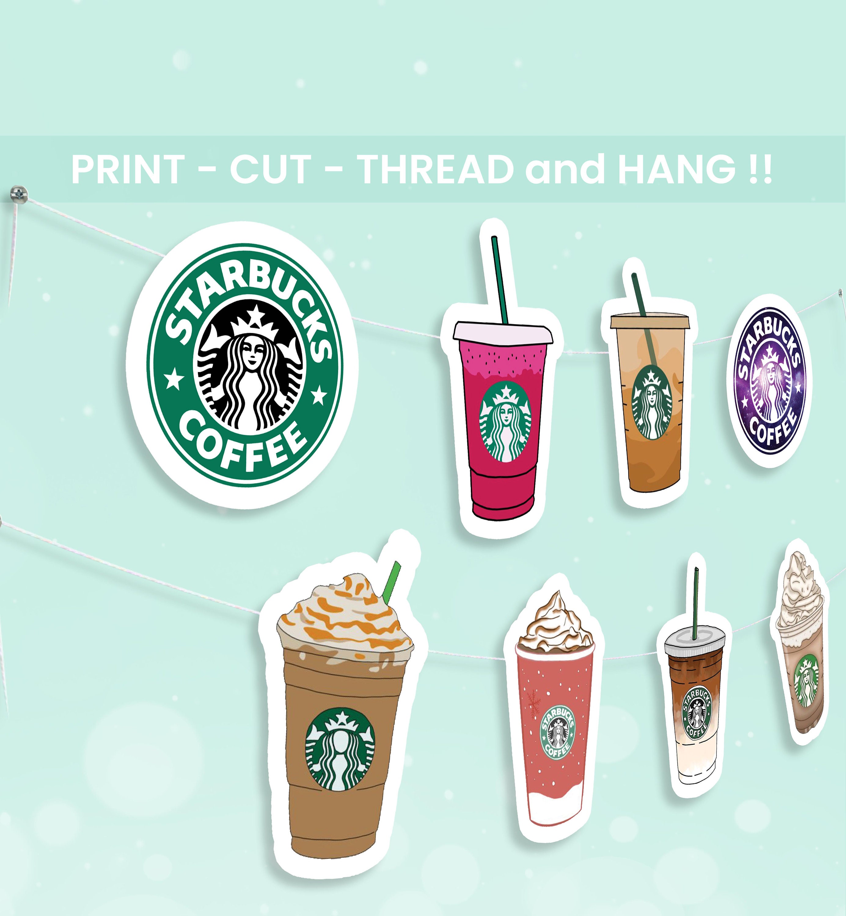 Starbucks Banner Starbucks Themed Party Starbucks Bunting Starbucks ...