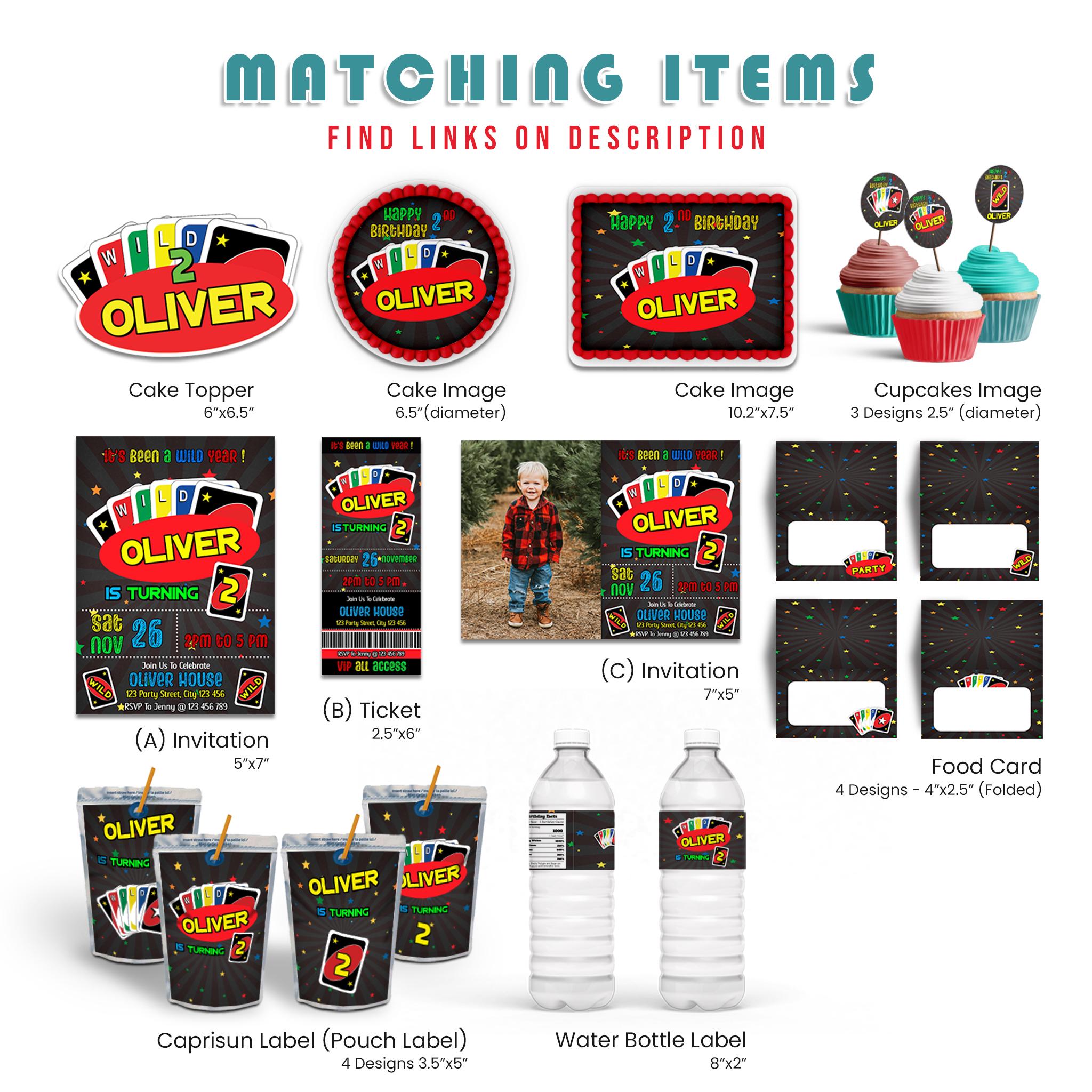 Editable First Birthday Gift Bag Label, Uno Goodie Bag Label, 1st ...