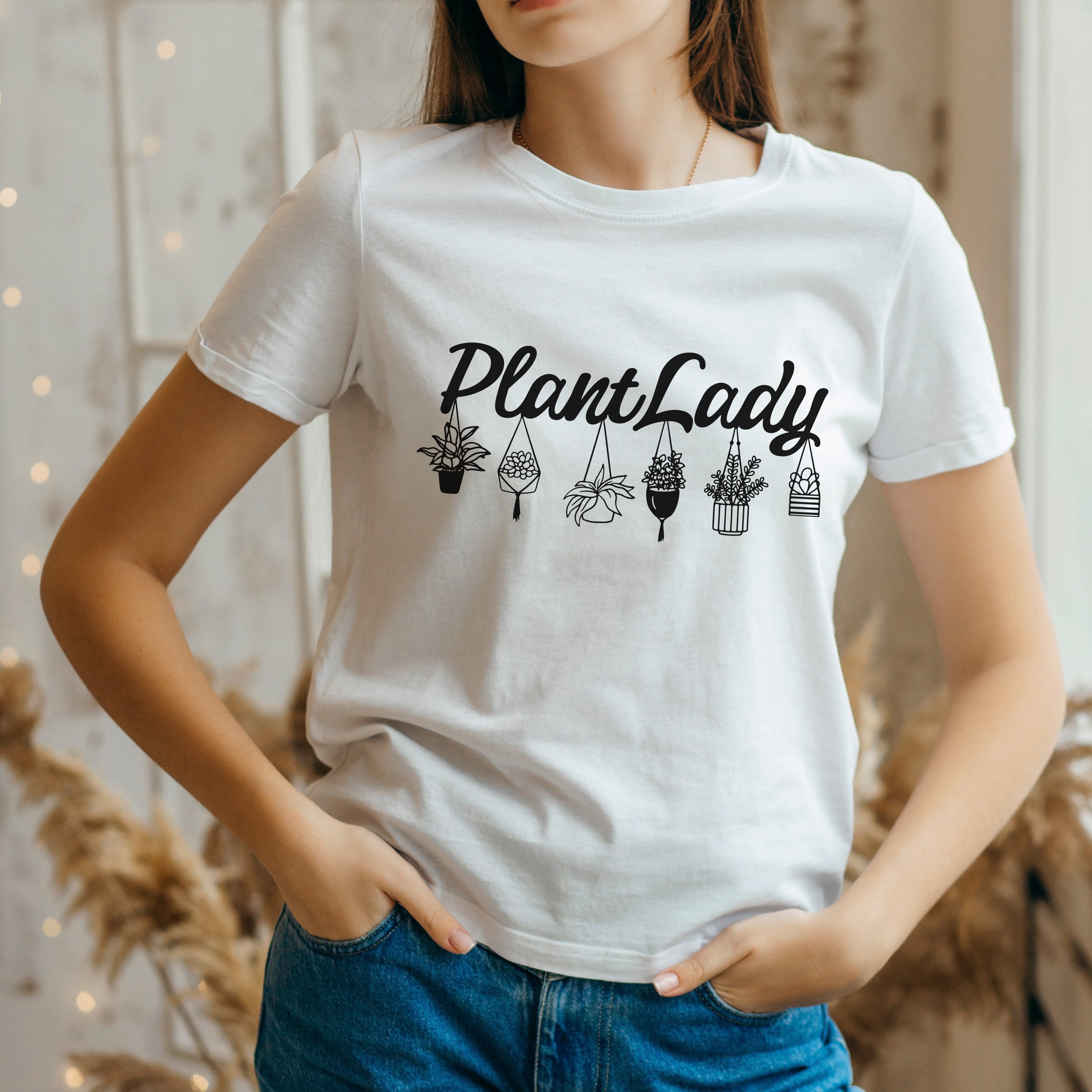 Plant Lady Svg | Hanging Plant Svg | Plant Lover Svg | Crazy Plant Lady ...