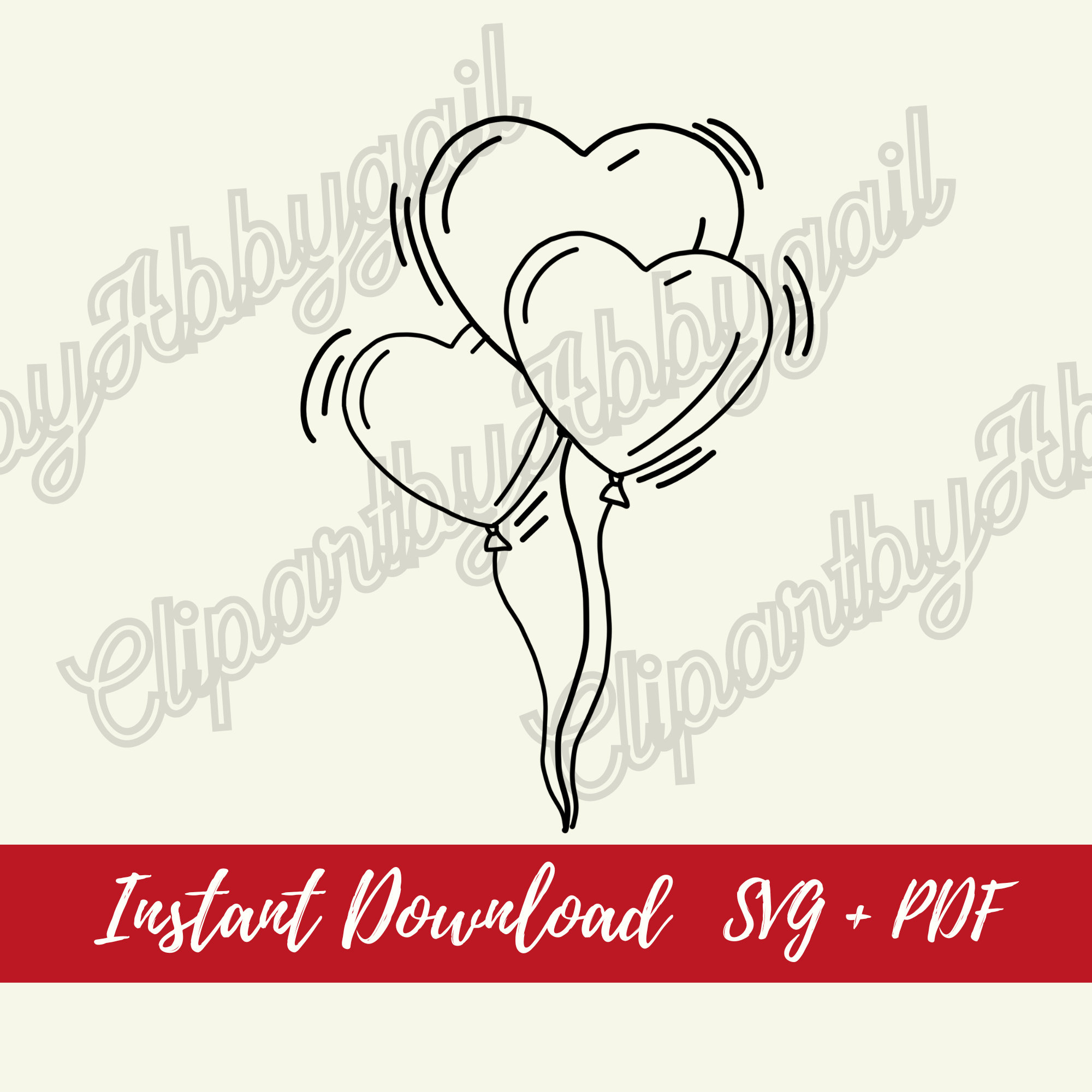 Heart Balloons Svg | Valentine’s Day Svg | Love Svg | Heart Svg ...