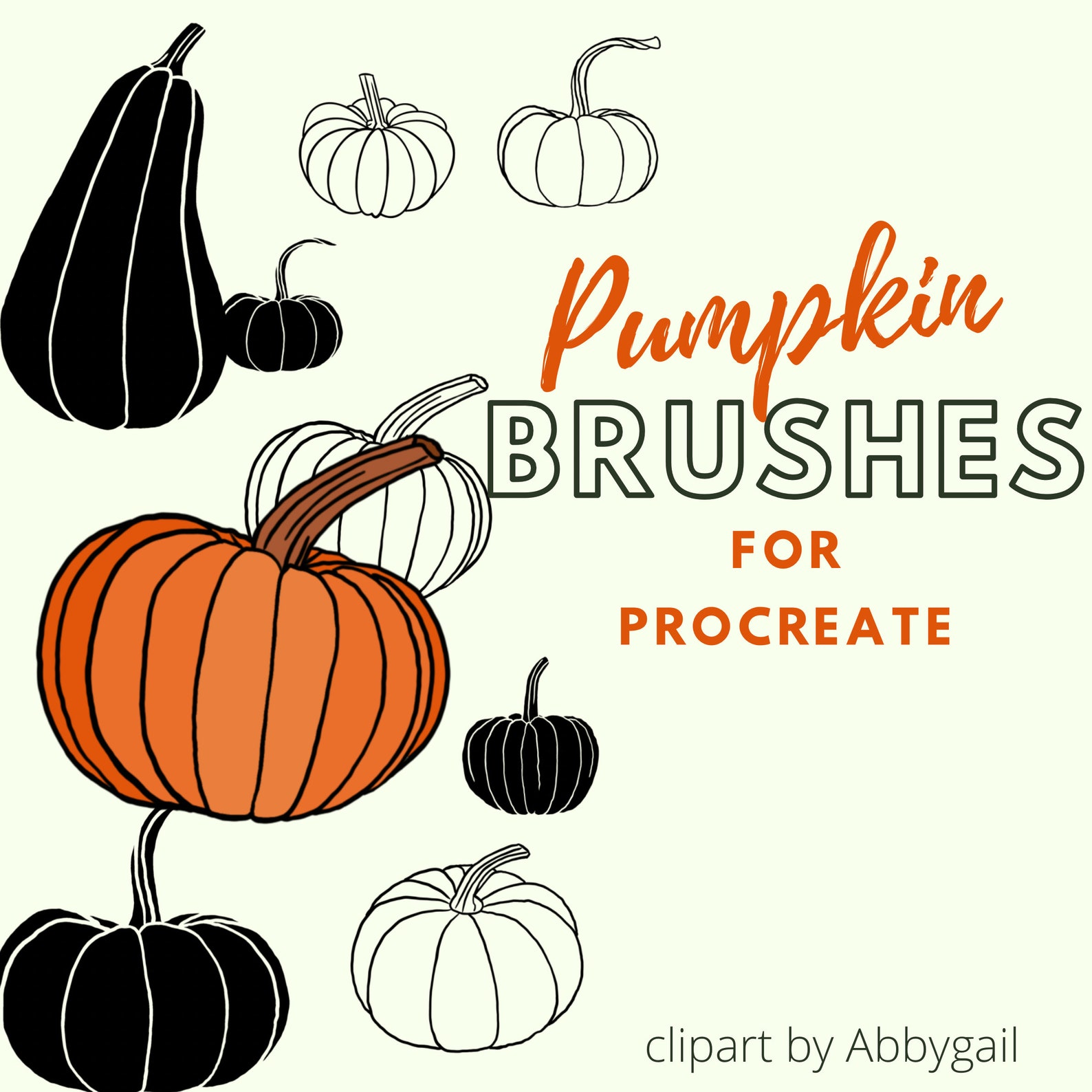 Procreate Pumpkin Brushes | Procreate Pumpkin Stamp | Fall Stamp ...