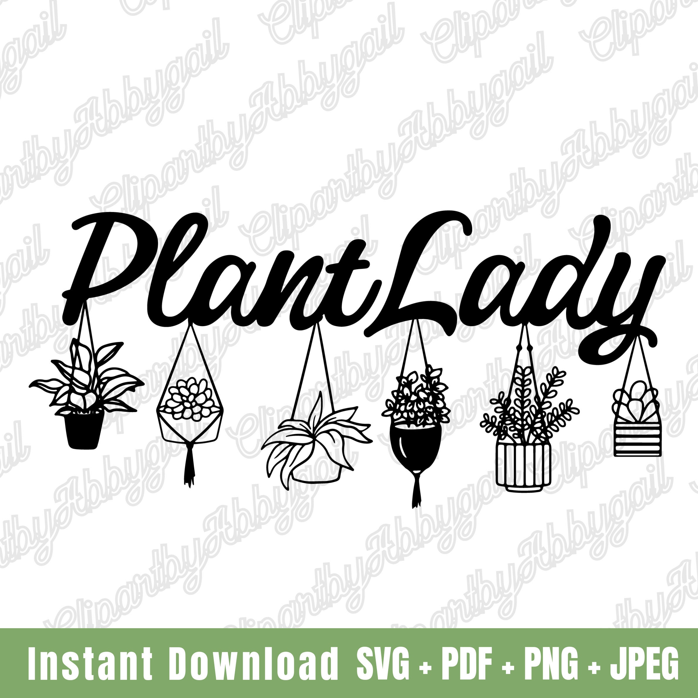 Plant Lady Svg | Hanging Plant Svg | Plant Lover Svg | Crazy Plant Lady ...