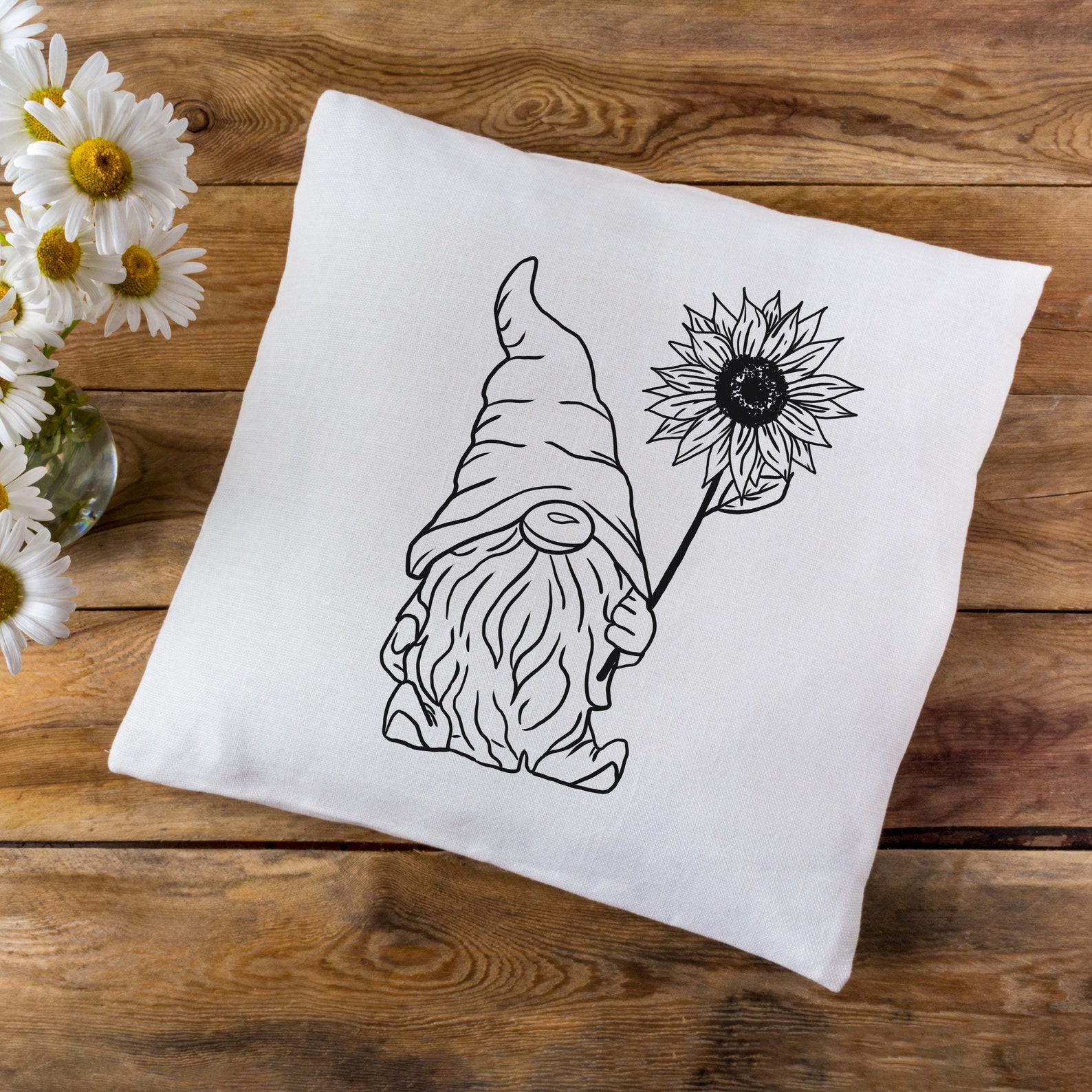Gnome With Sunflower | Gnome Svg | Fall Gnome | Autumn Gnome Svg ...