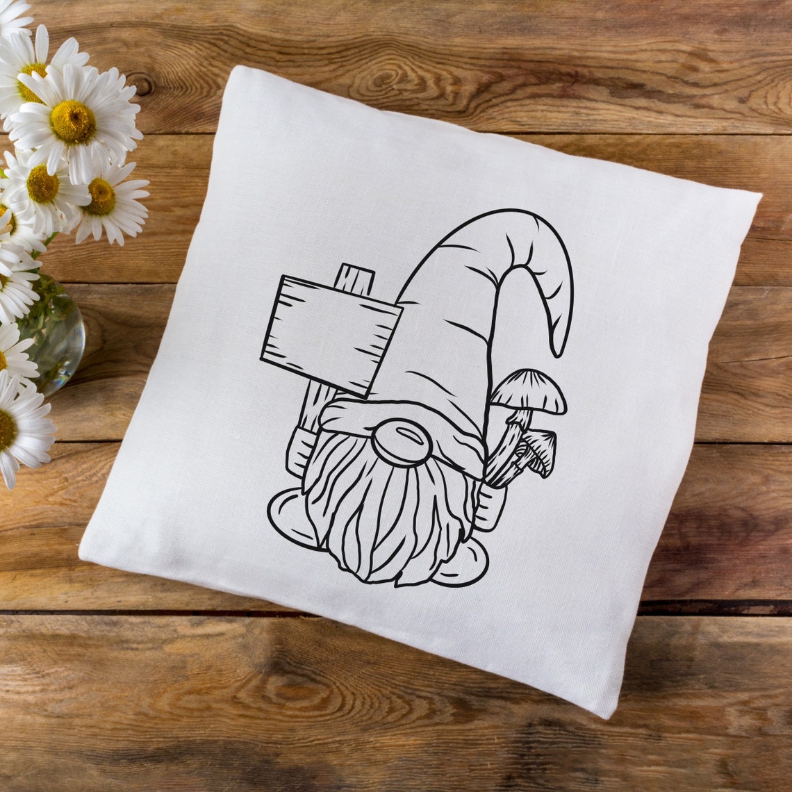 Gnome With Sign Gnome Svg Fall Gnome Autumn Gnome Svg - Etsy