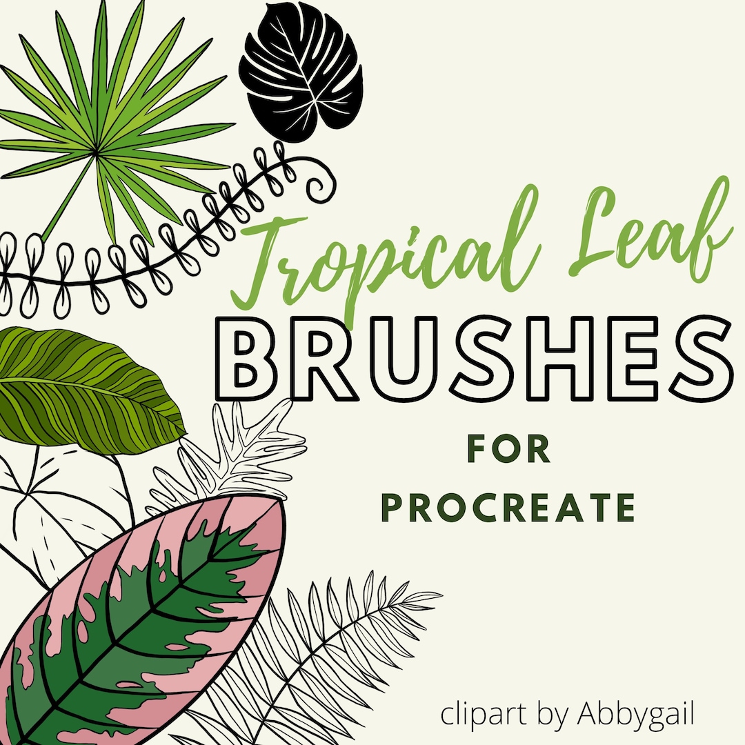 20 Procreate Tropical Leaf Brush | Procreate Sketch Brush | Plant Stamp ...